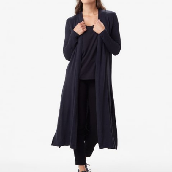 Lole | Sweaters | Lole Black Downtown Longline Open Cardigan Nwt Womens ...
